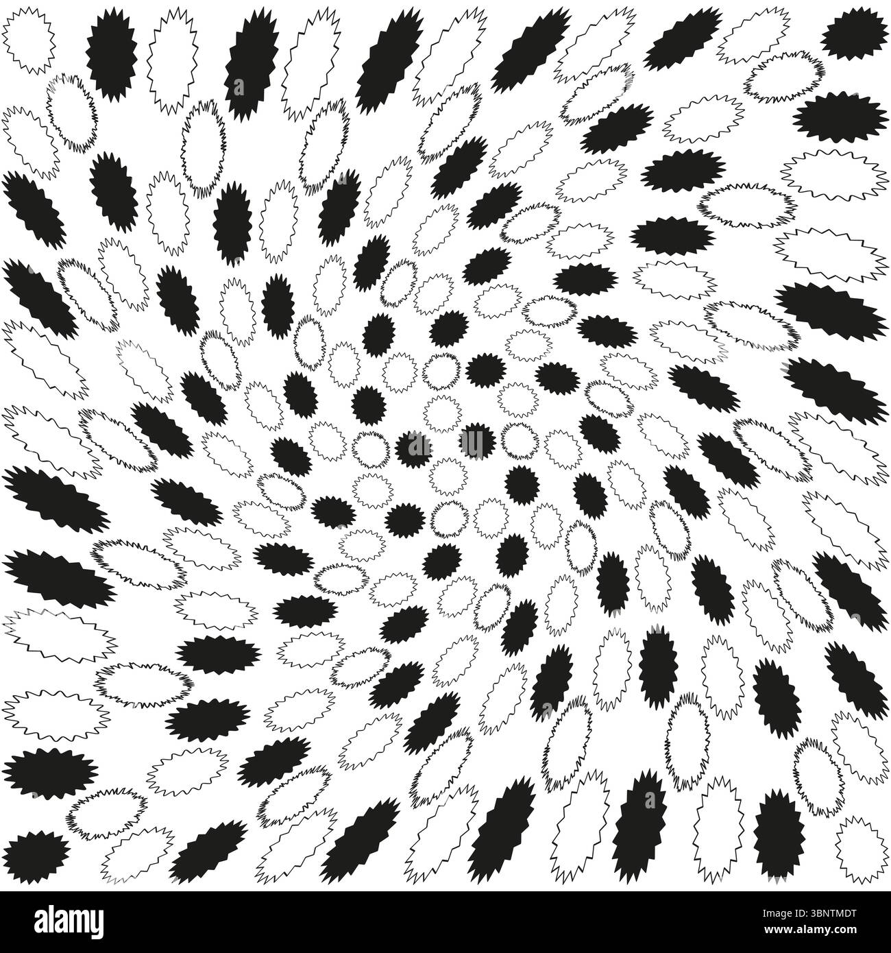 Spiral dots pattern. Abstract organic shapes. Hypnotic visual effect ...