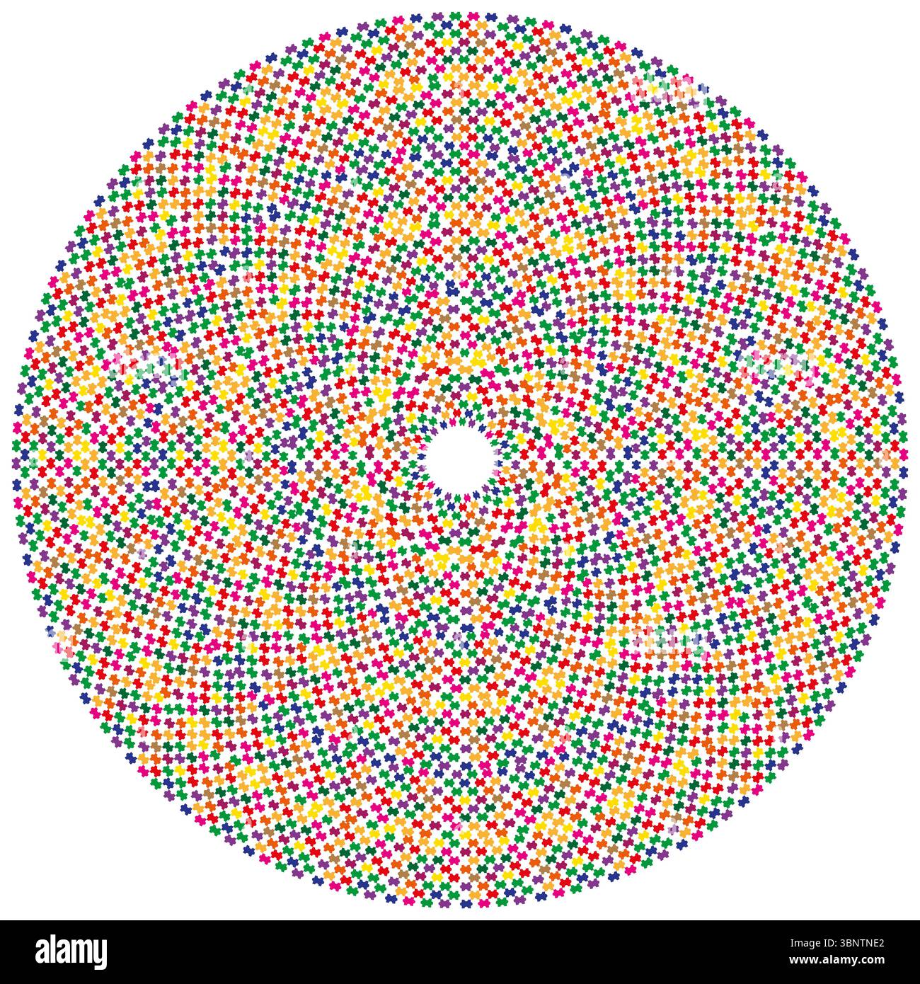 Dot circle disk. Color particle Vector. Round confetti field. White ...