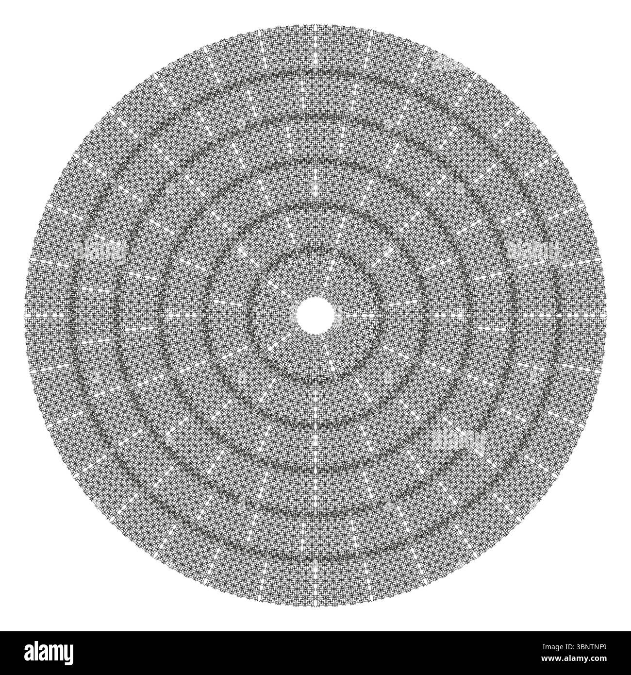 Radial circle grid. Concentric target design. Symmetric pattern Vector ...