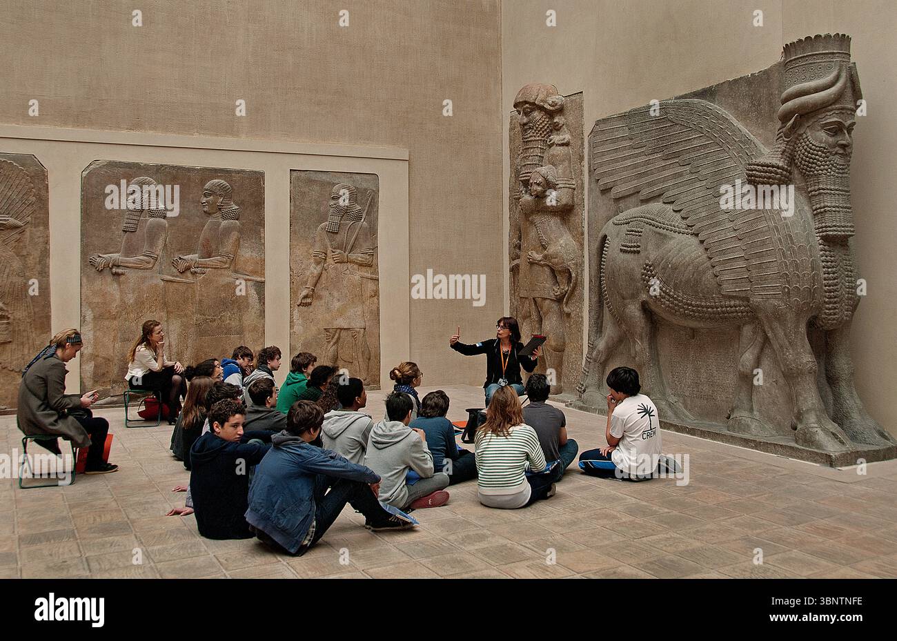 Winged human headed bull neo assyrian palace of sargon ii721 705 hi-res ...