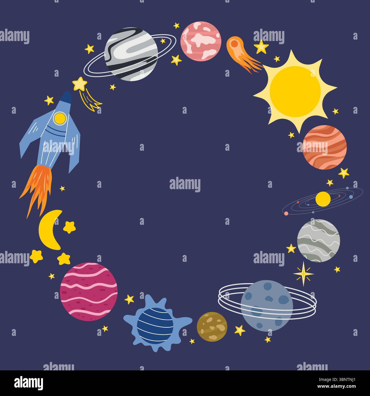 Satellite animation Stock Vector Images - Alamy