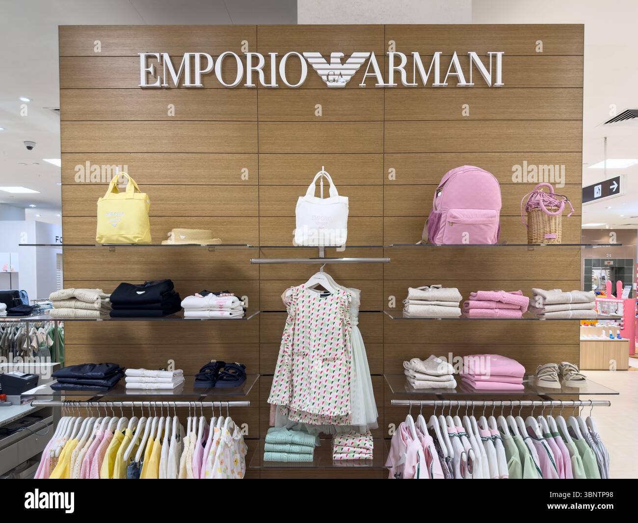 Emporia Armani Display of children's apparel and accessories in a ...