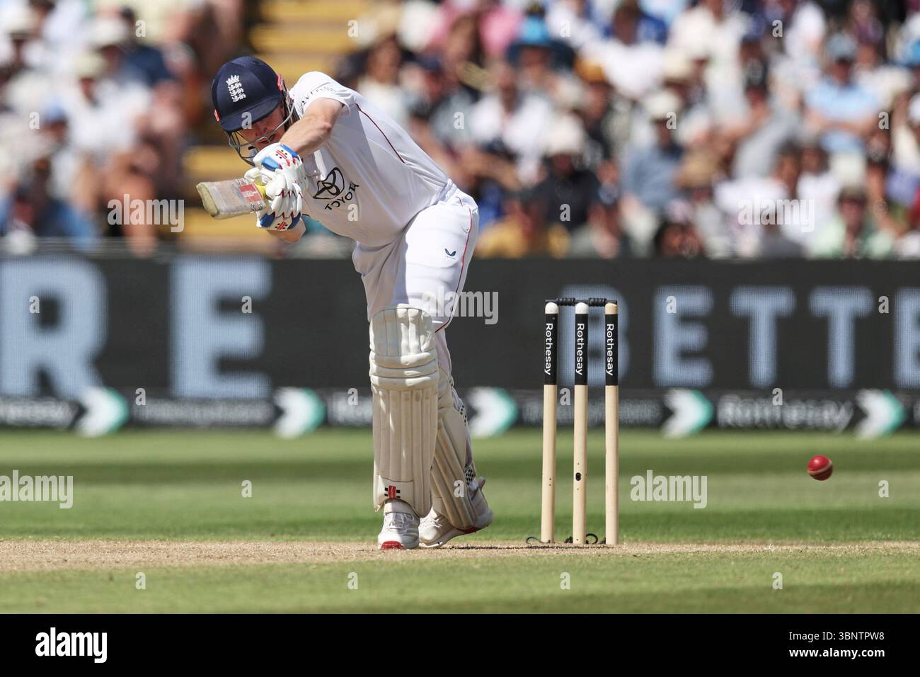 England's Harry Brook bats on day three of the second cricket test ...