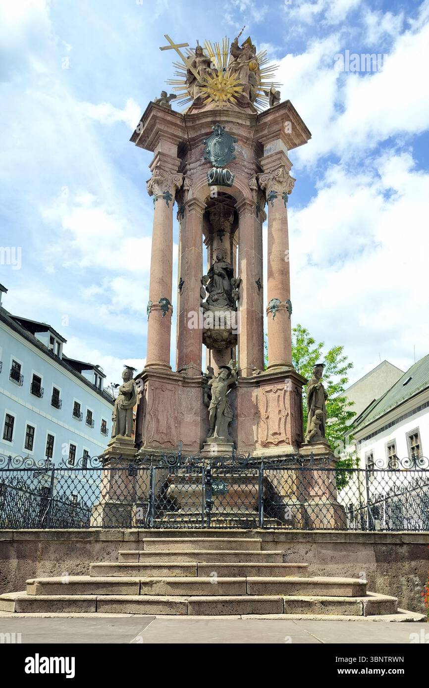 Baroque Trinity Column, aka Plague column, in the Holy Trinity Square ...
