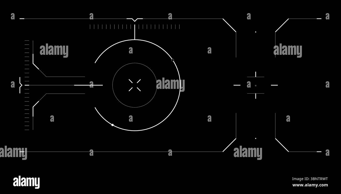 Futuristic tech HUD overlay with digital UI for drone or sci fi ...
