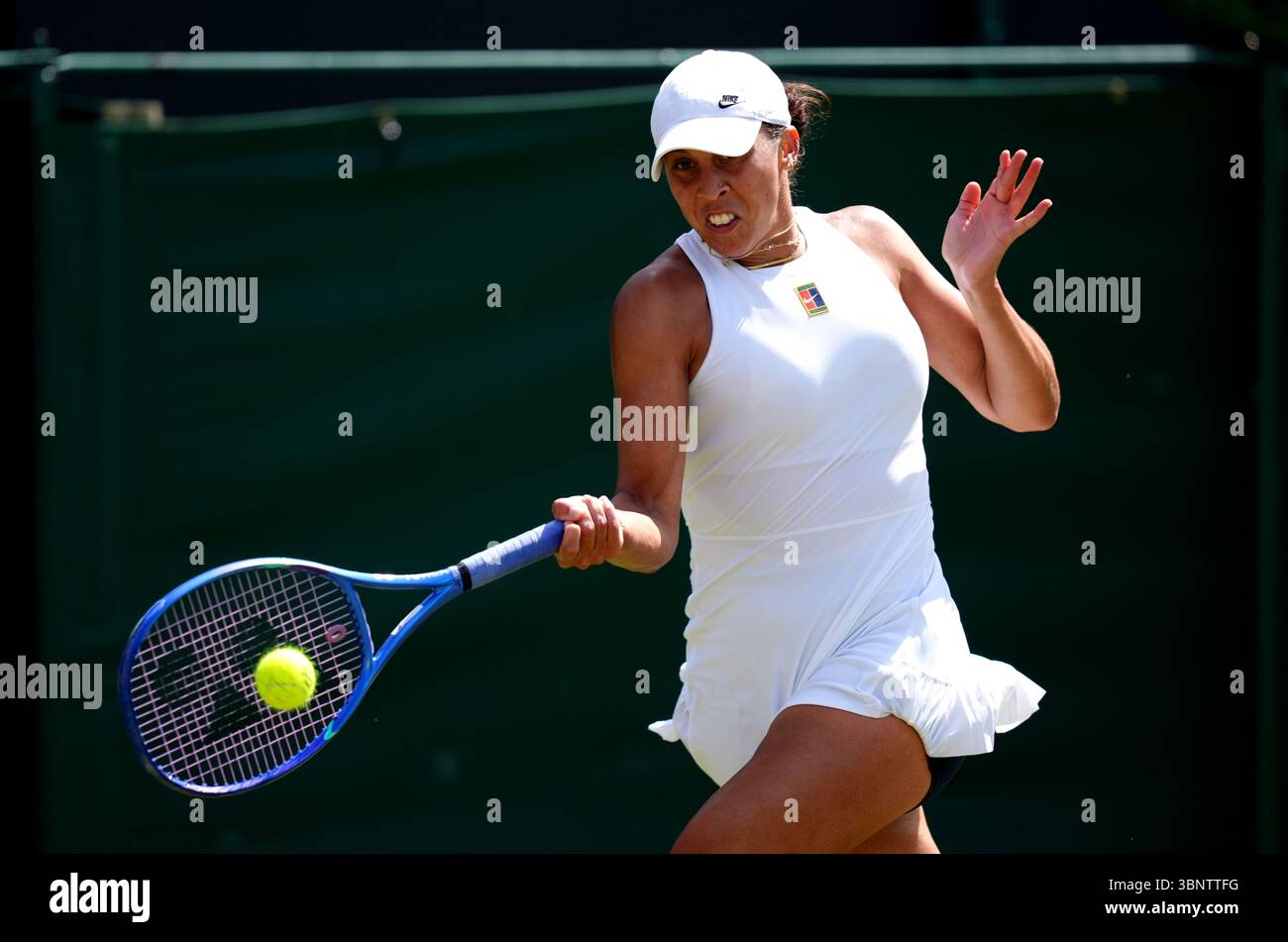 Madison Keys during her match against Laura Siegemund on day five of ...