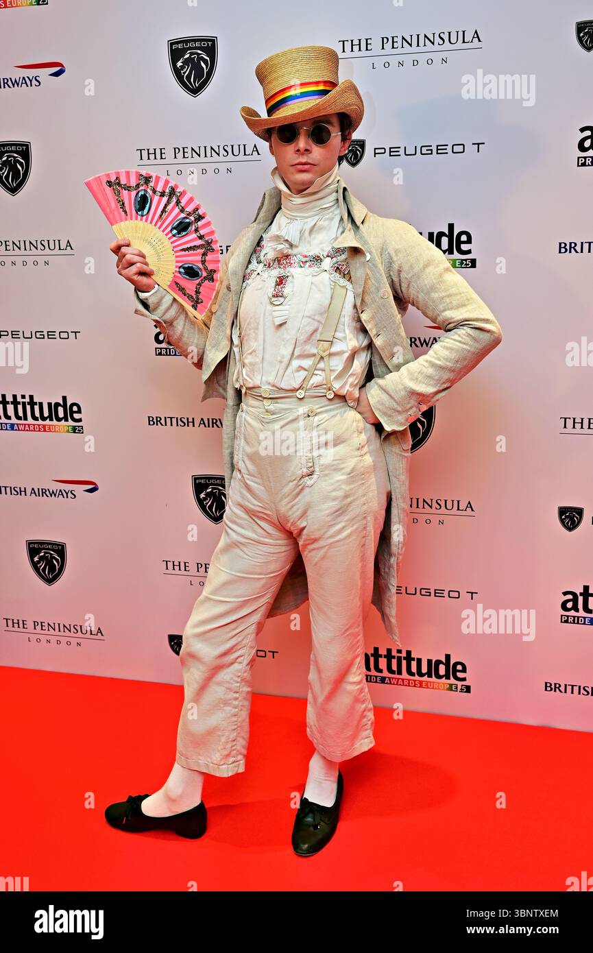 LONDON, UK. 4th July, 2025. Zack Pinsent at Attitude PRIDE Awards ...