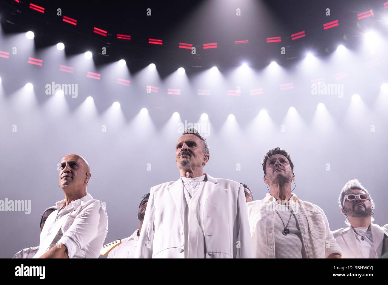 Miguel Bosé performing at Palau Sant Jordi, Barcelona 03 July 2025 ...