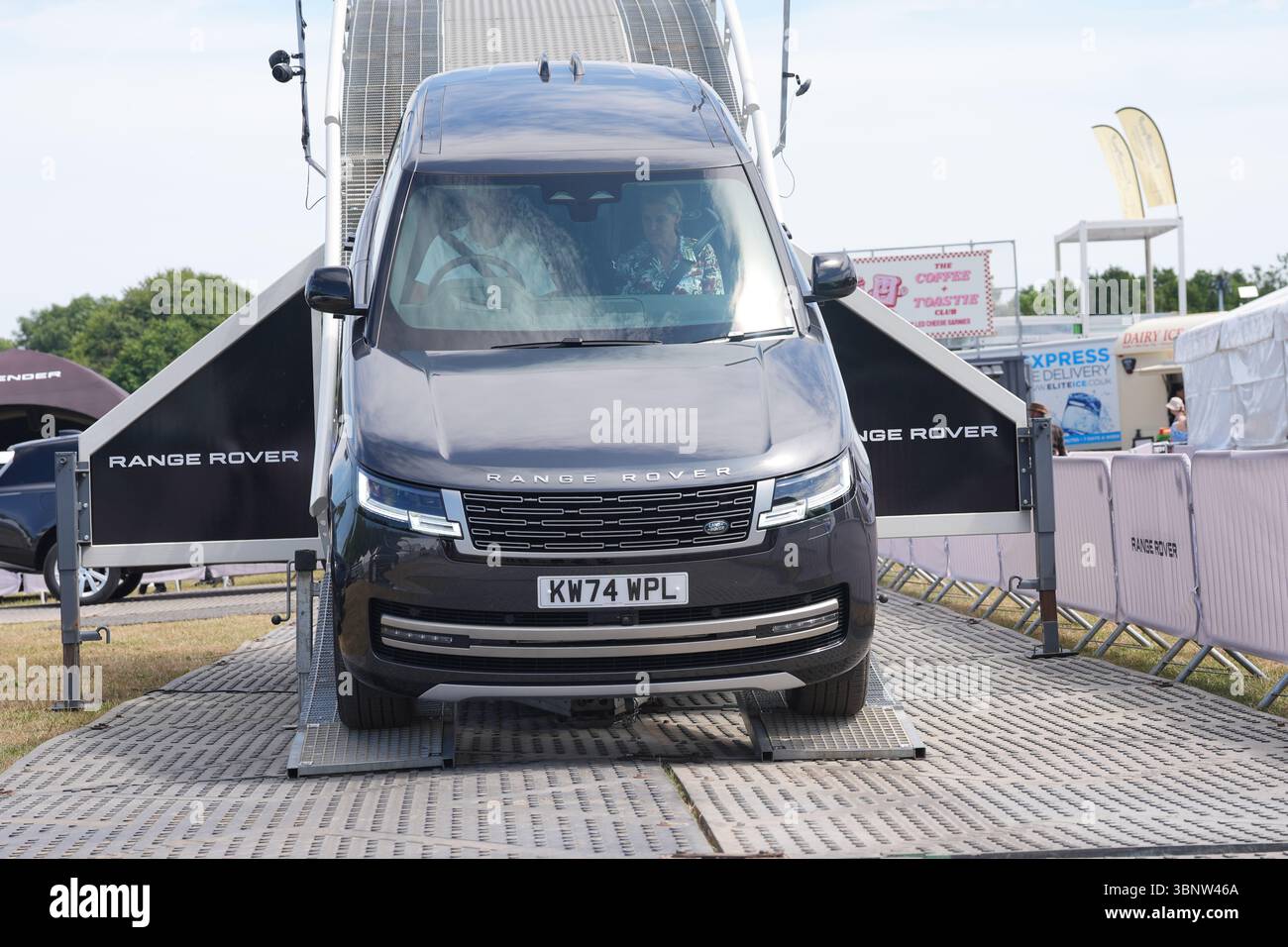 The Duchess of Edinburgh takes part in a Range Rover experience during ...