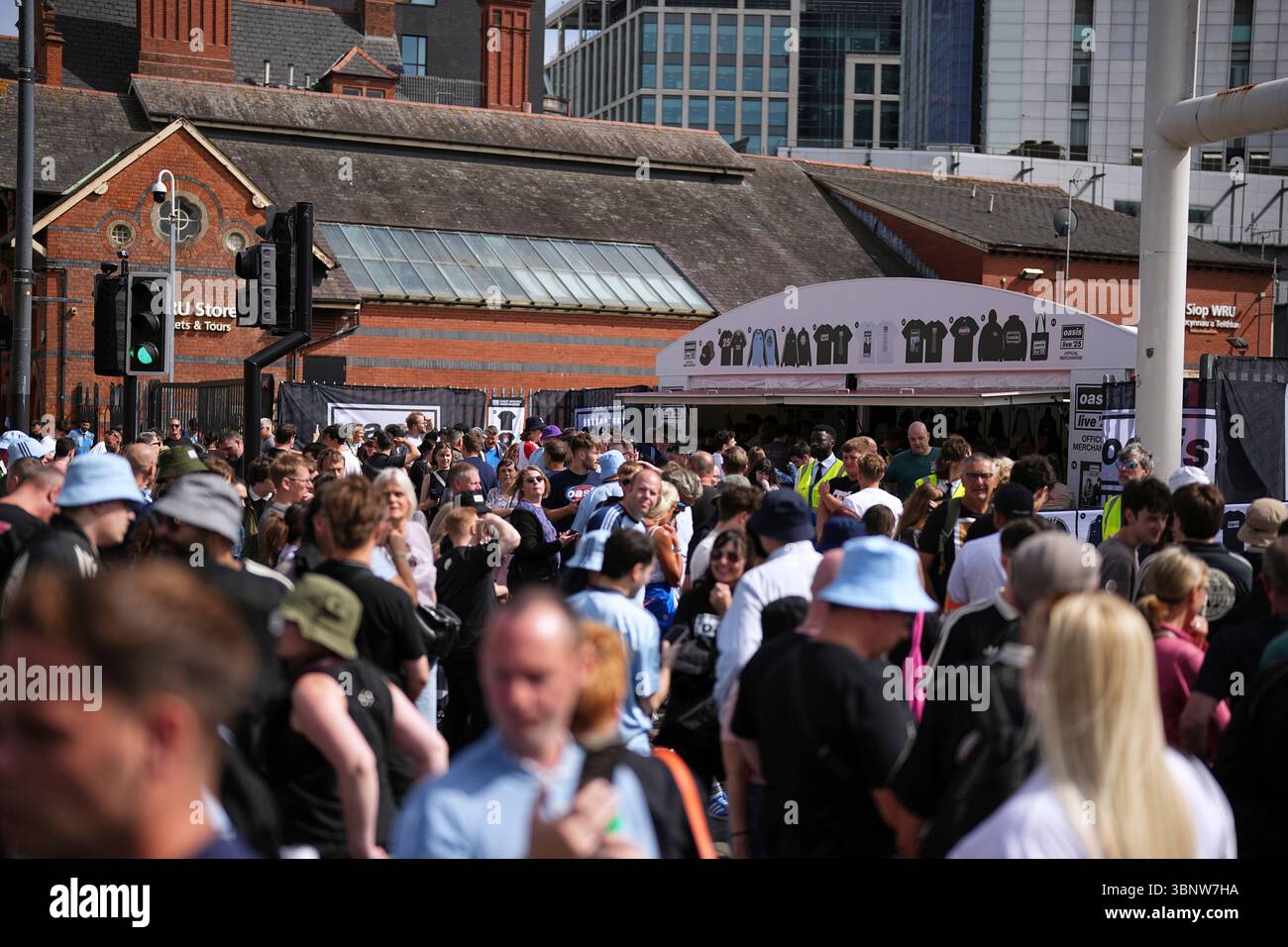 Fans gather for the Oasis reunion concert on Friday, July 4, 2025, in ...