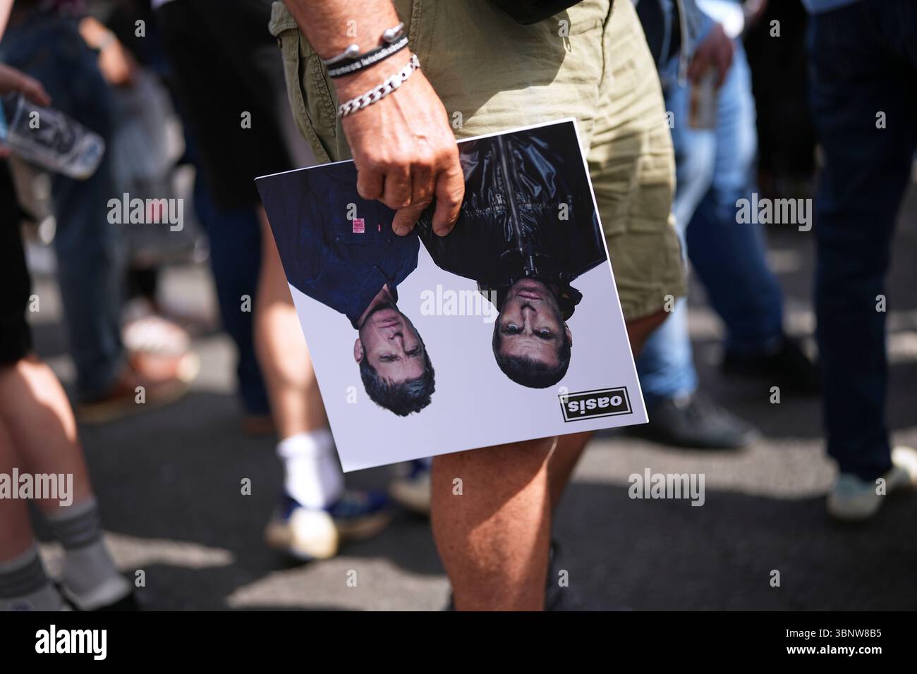 Fans gather for the Oasis reunion concert on Friday, July 4, 2025, in ...