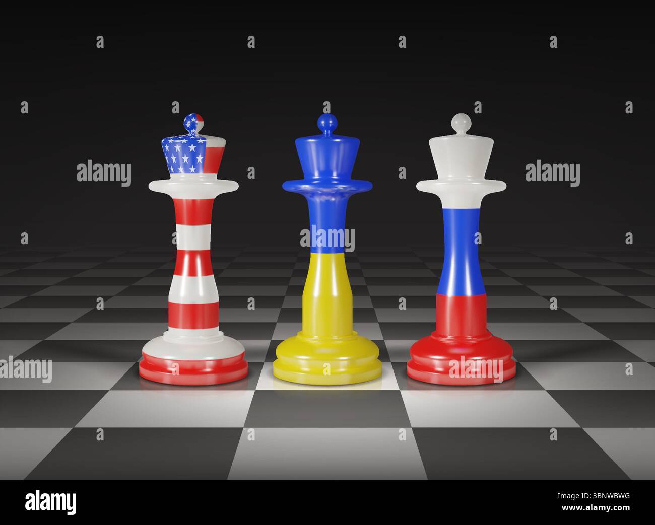 Russia and USA war. America vs Europe chess conflict. Country political ...