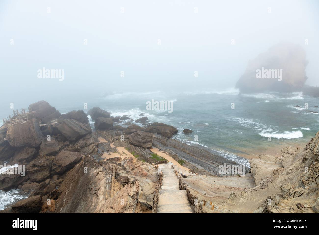 Iconic Coastal Rock Formation in Santa Cruz, Portugal Stock Photo - Alamy
