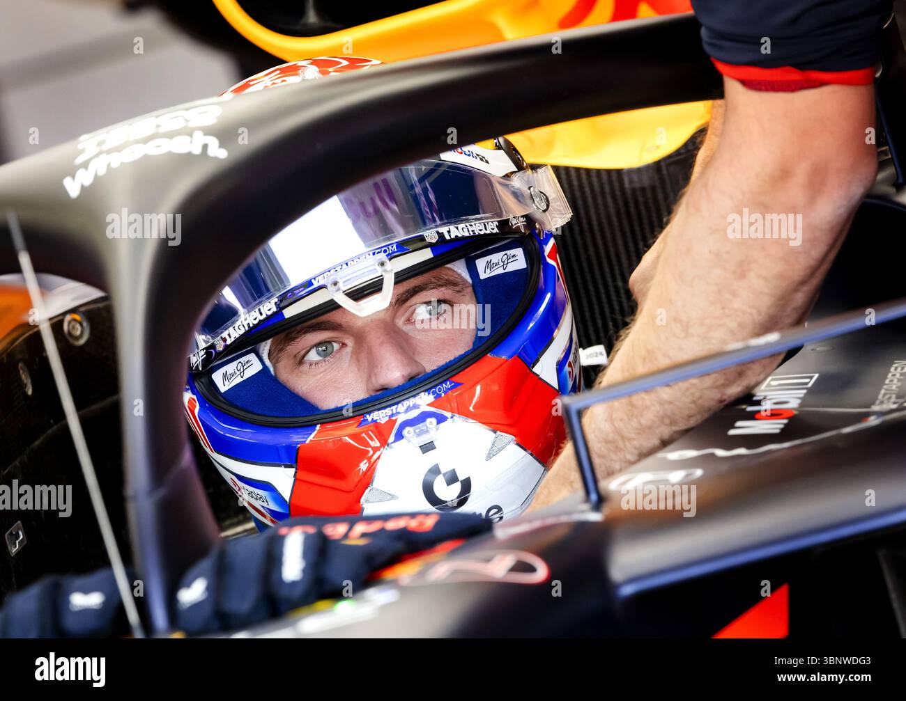 SILVERSTONE - Max Verstappen (Red Bull Racing) during 2nd free practice ...