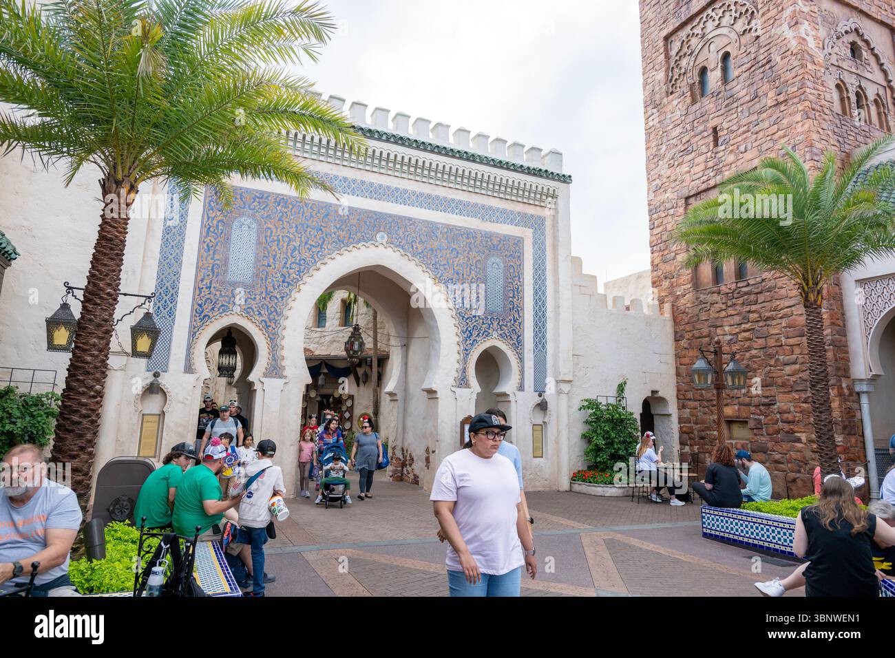 The Morocco Pavilion at EPCOT was designed to look like a Moroccan city ...