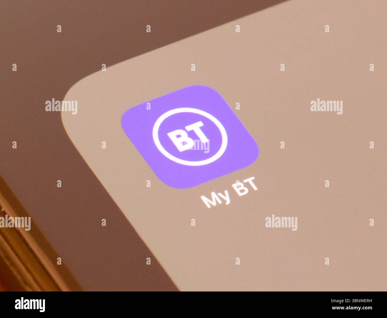 My BT app on smartphone screen Stock Photo - Alamy