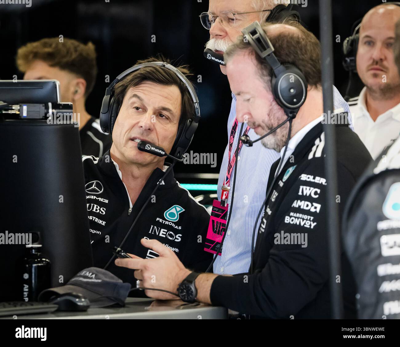 SILVERSTONE - Toto Wolff (Mercedes) during 2nd free practice at the ...