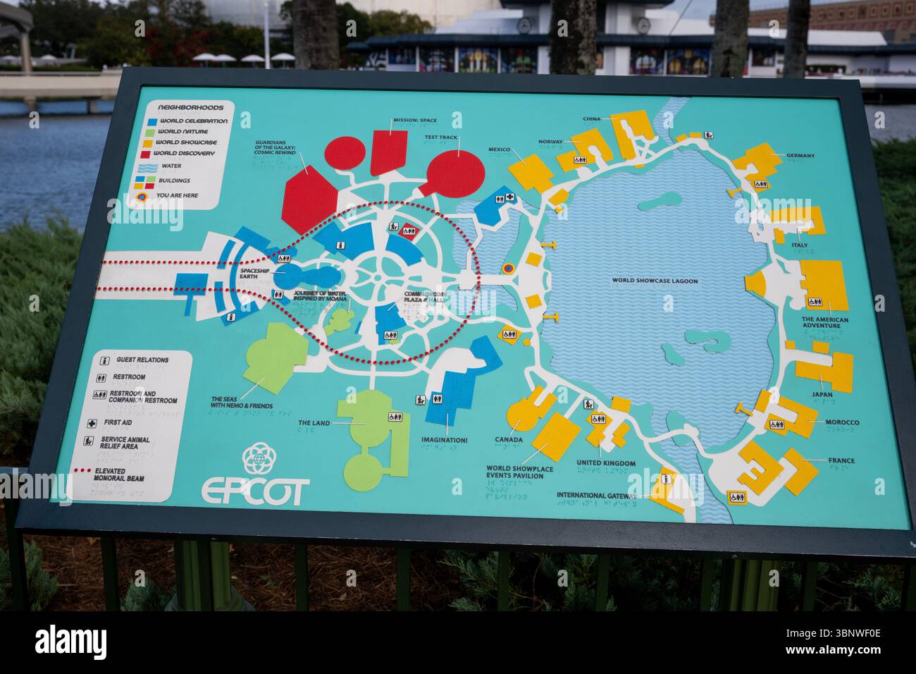 Disney epcot map hi-res stock photography and images - Alamy