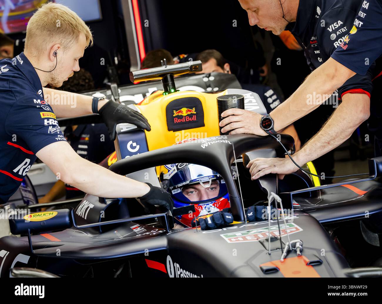 SILVERSTONE - Max Verstappen (Red Bull Racing) during 2nd free practice ...