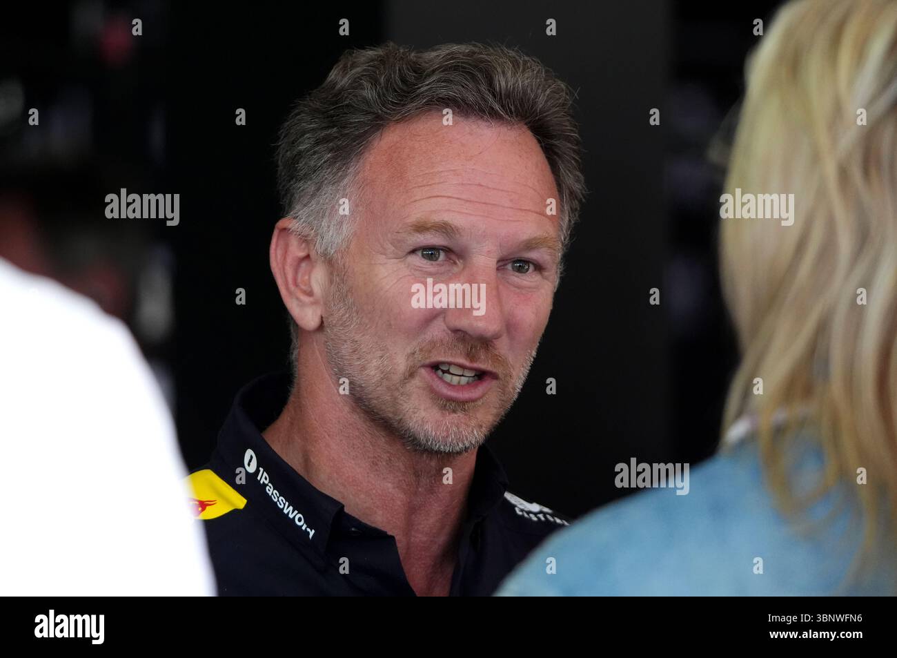 Red Bull Racing team principle Christian Horner at Silverstone Circuit ...