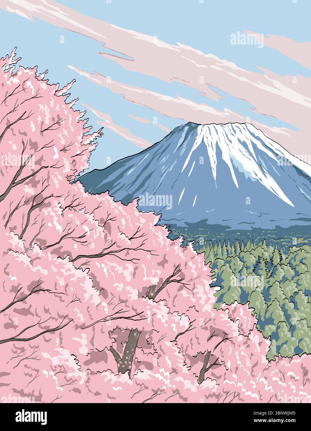 National cherry blossoms Stock Vector Images - Alamy