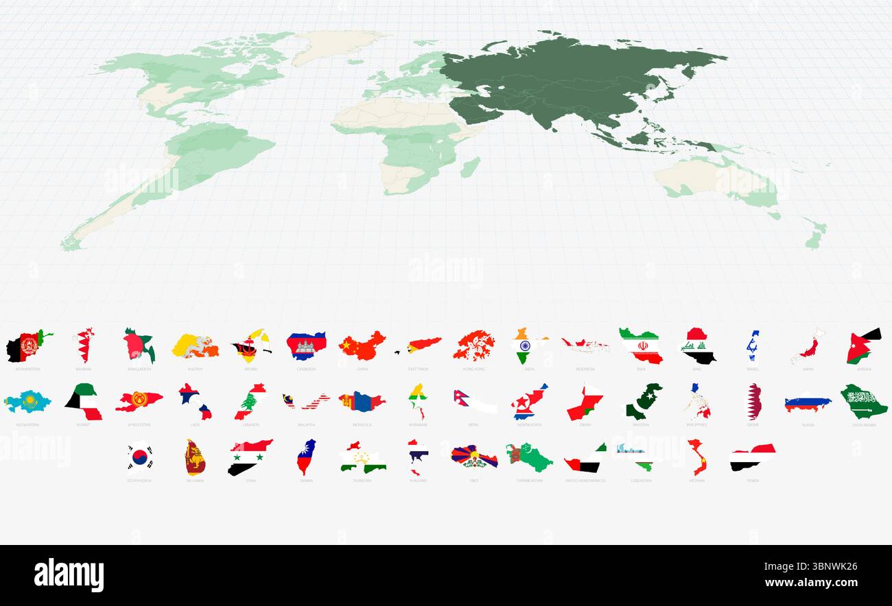 China on world map highlighted hi-res stock photography and images - Alamy