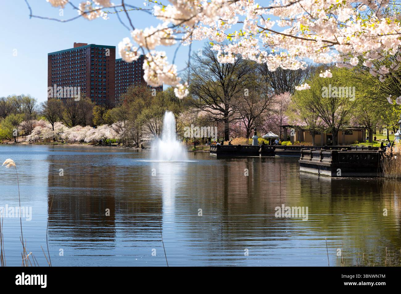 View of the Prudential Art Plaza, with Sculptures and a Water Fountain ...