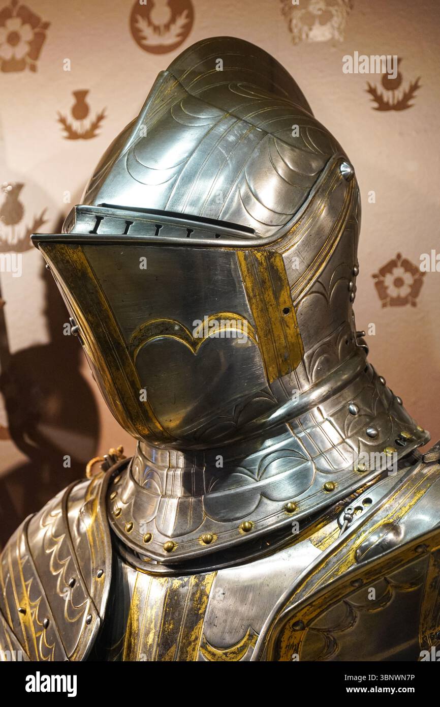 Royal armour collection on display in the armoury at the Tower of ...