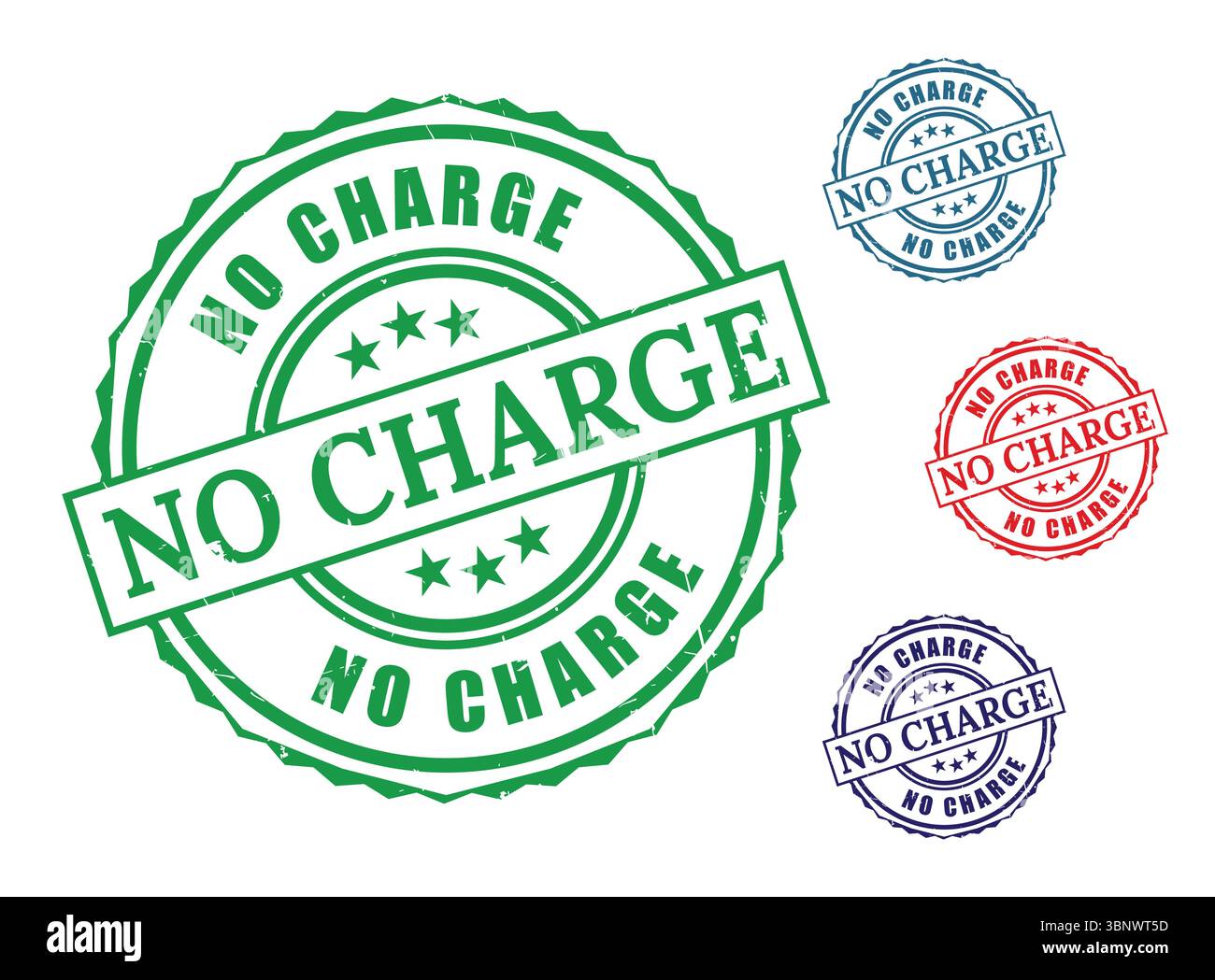 No charge stamp vector graphic element for business promotion and ...