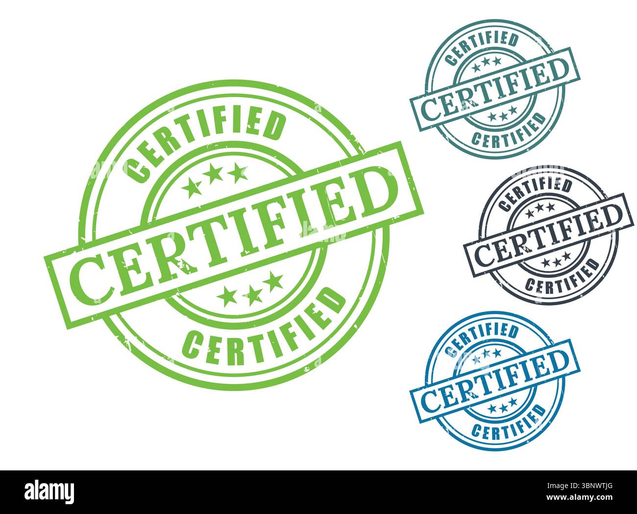 Certified stamp vector graphic asset for product approval and quality assurance design element ...