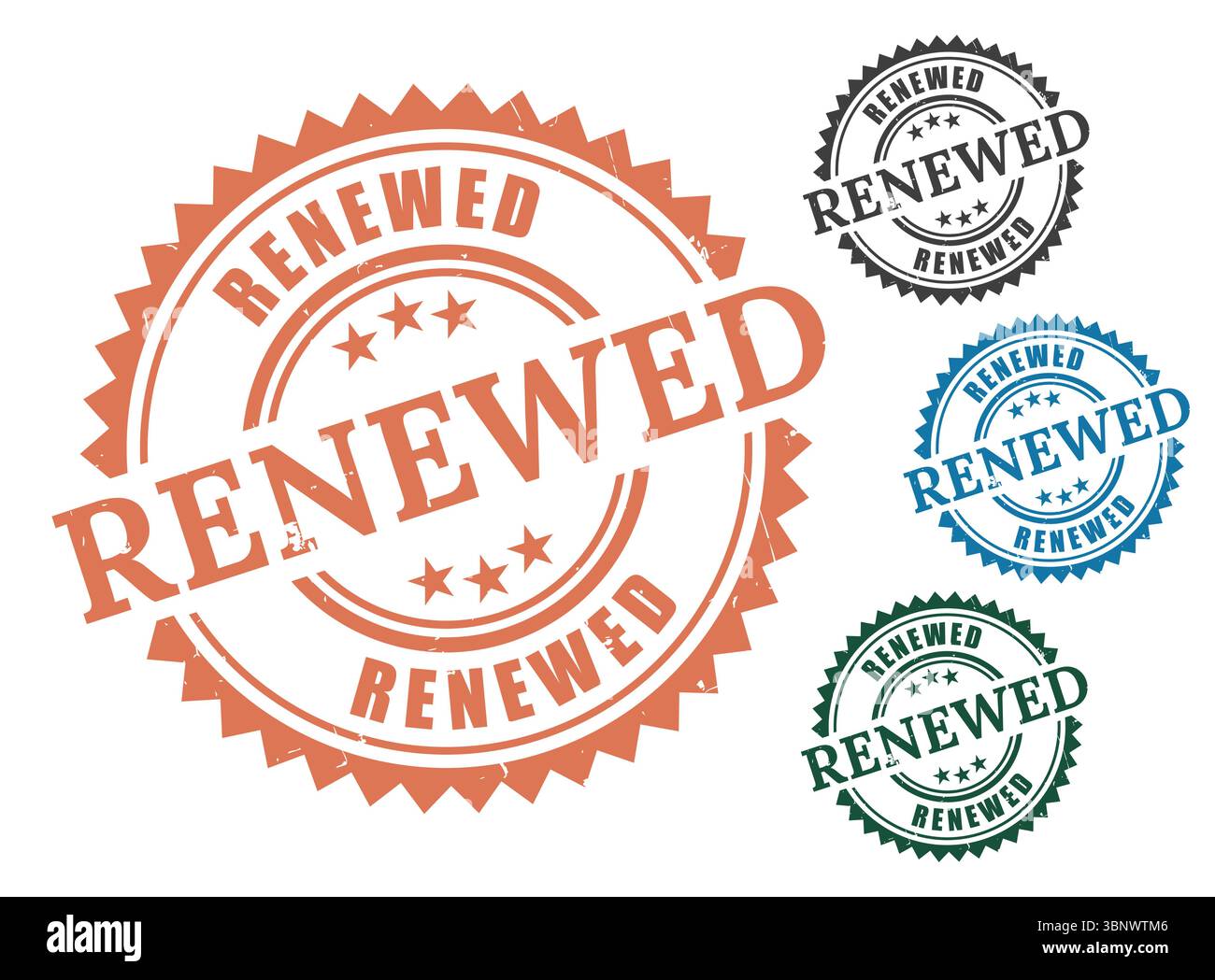 renewed stamp vector graphic design elements for business and marketing ...