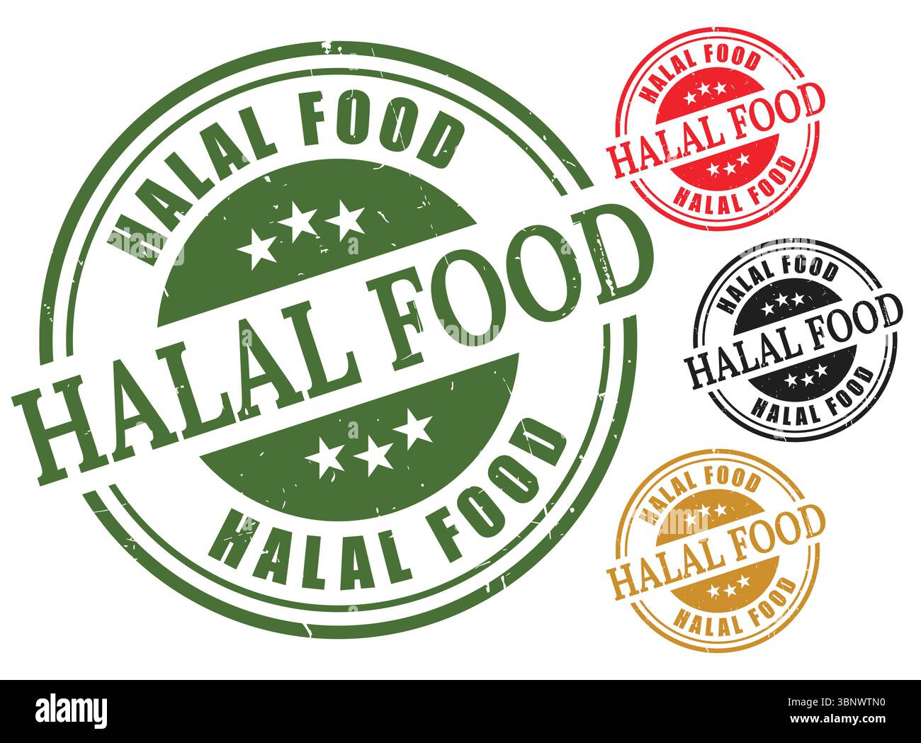 Halal certified product label vector graphic for restaurants and food ...