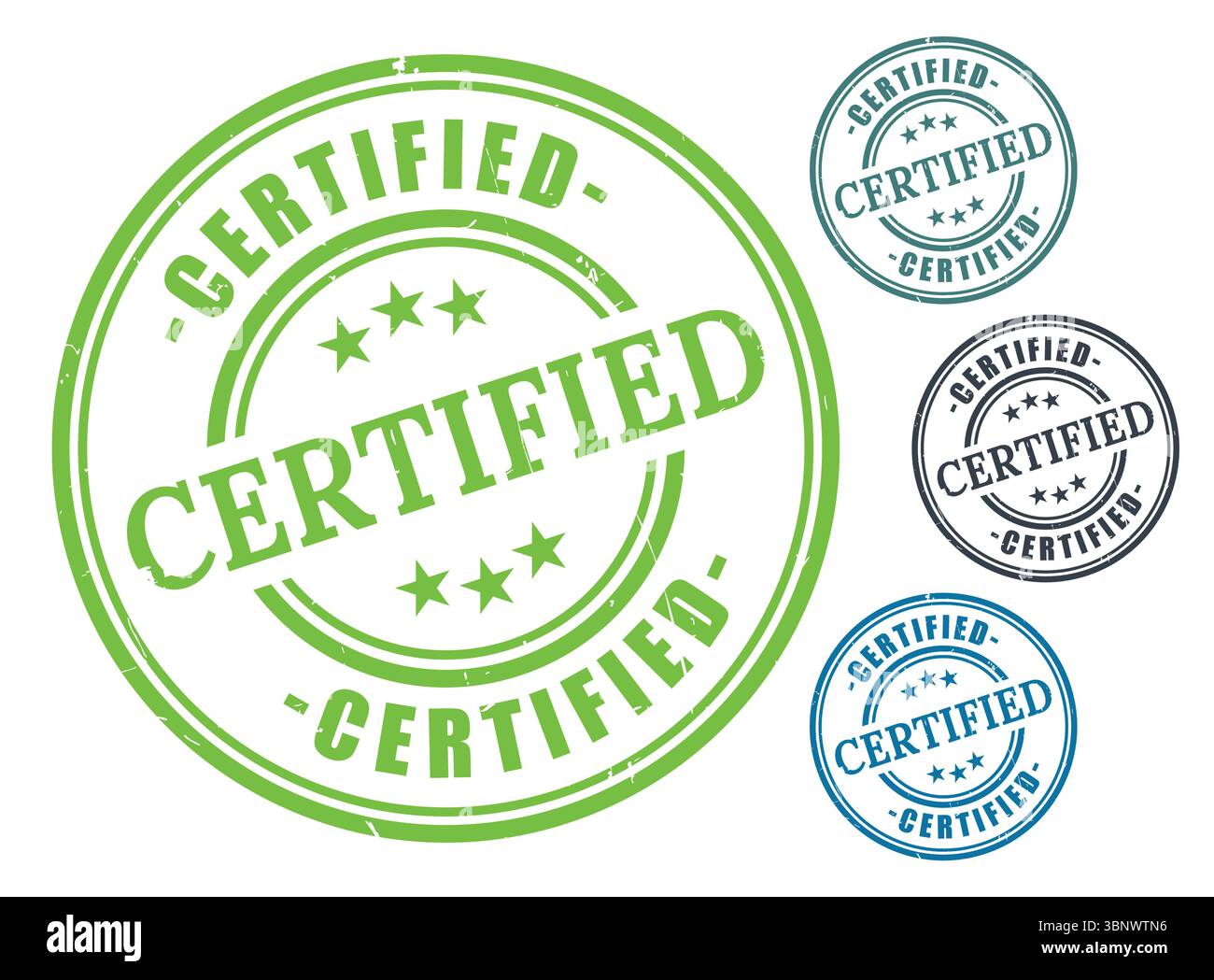Certified stamp vector graphic for quality assurance and product ...