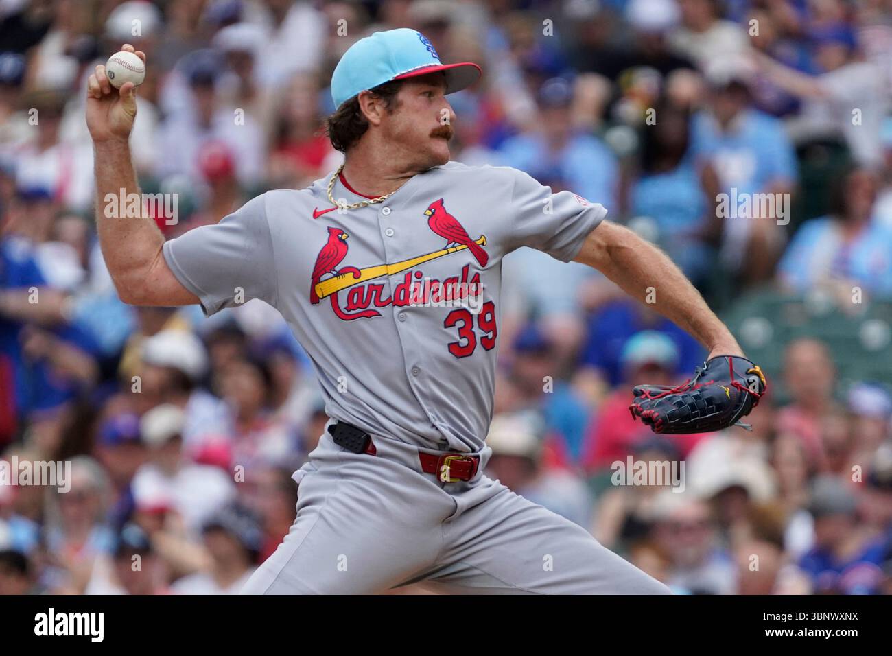 St. Louis Cardinals pitcher Miles Mikolas throws the ball against the ...