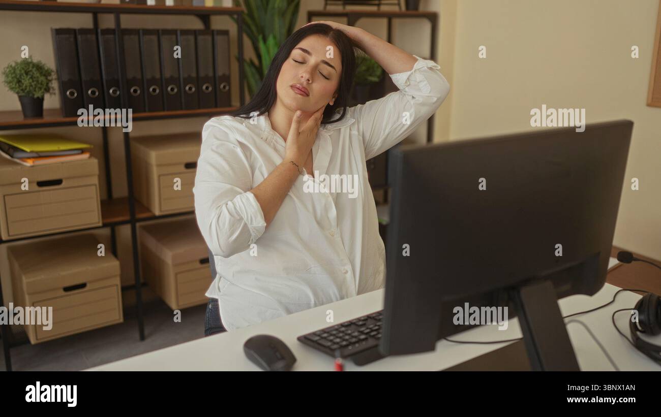 Woman curvy figure stretches neck hi-res stock photography and images ...