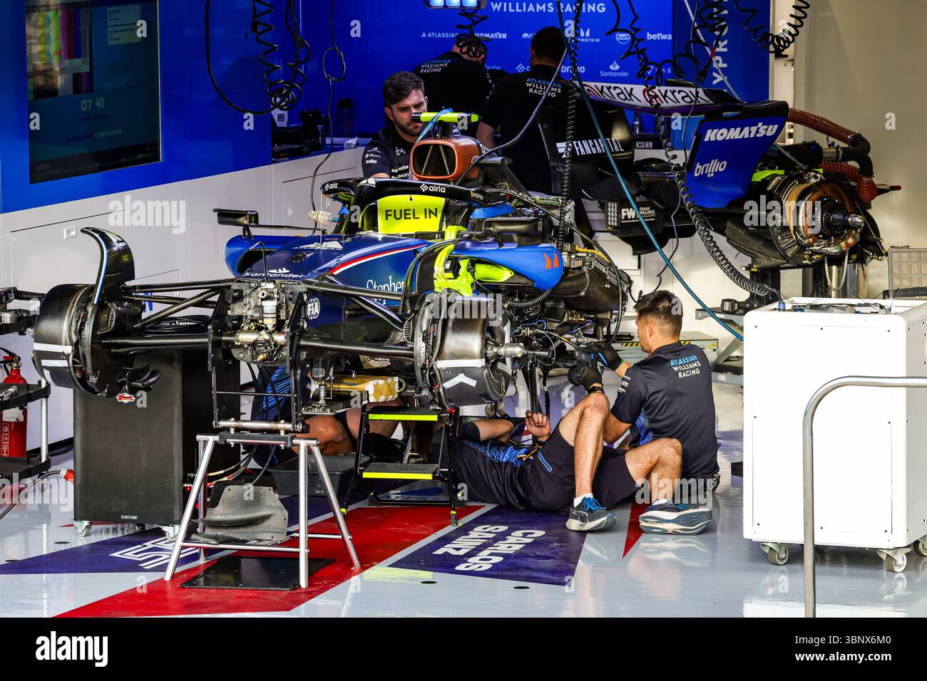 Williams Racing FW47, mechanical detail of the engine power unit and ...