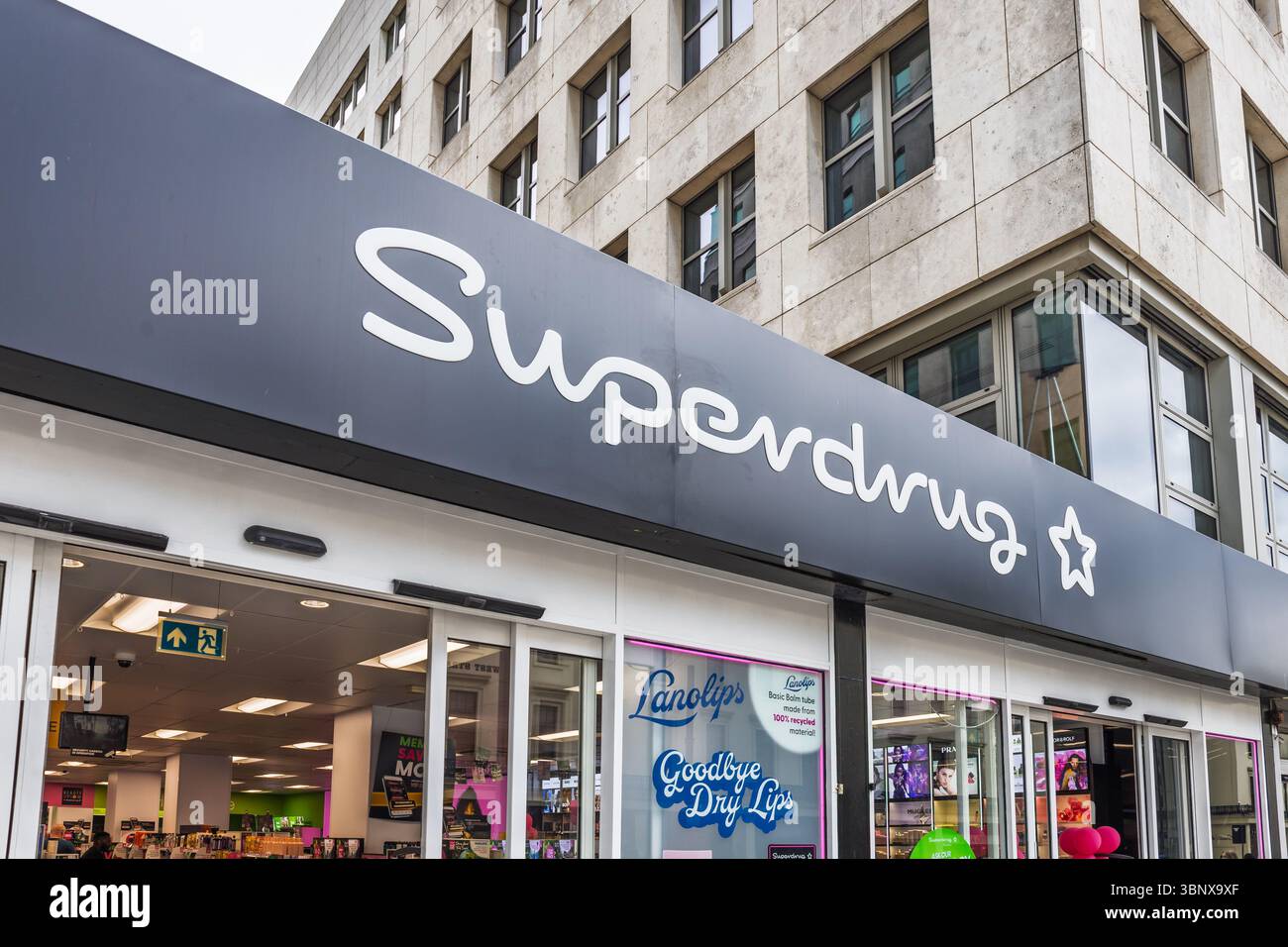 Superdrug Health and Beauty Storefront with Bold Black Signage. London ...