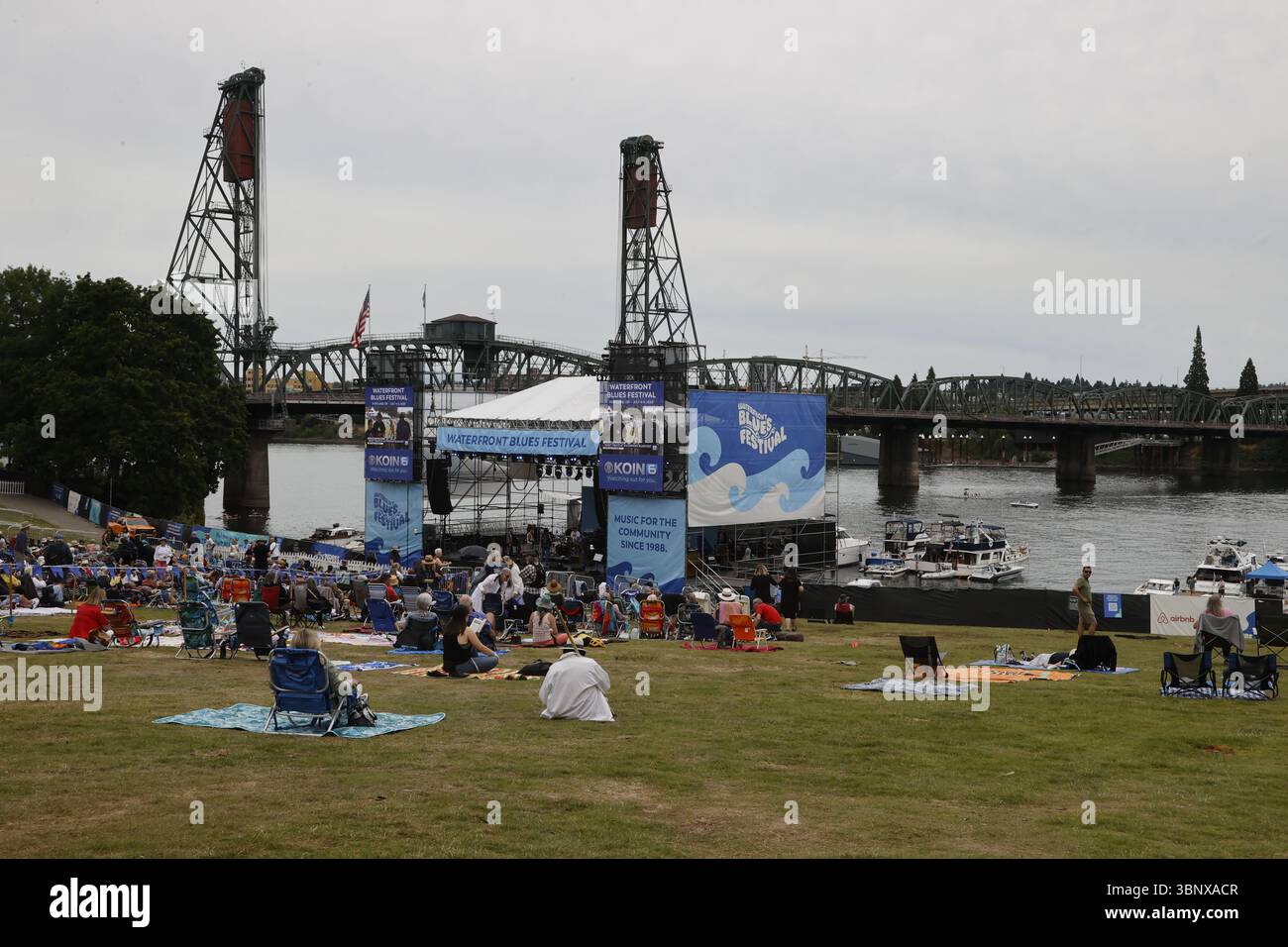 PORTLAND, OR - JULY 4, 2025: The Waterfront Blues Festival at Tom ...