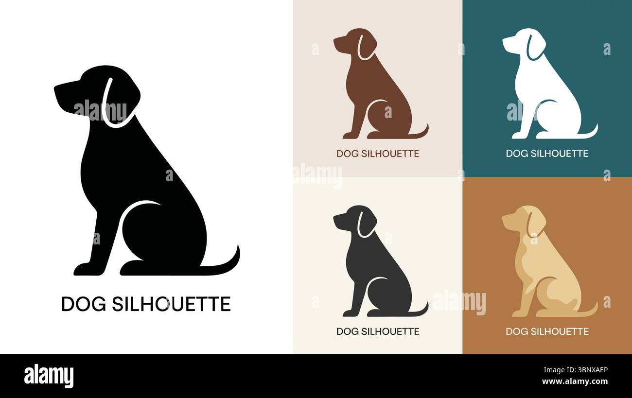 Dog minimal design Stock Vector Images - Alamy