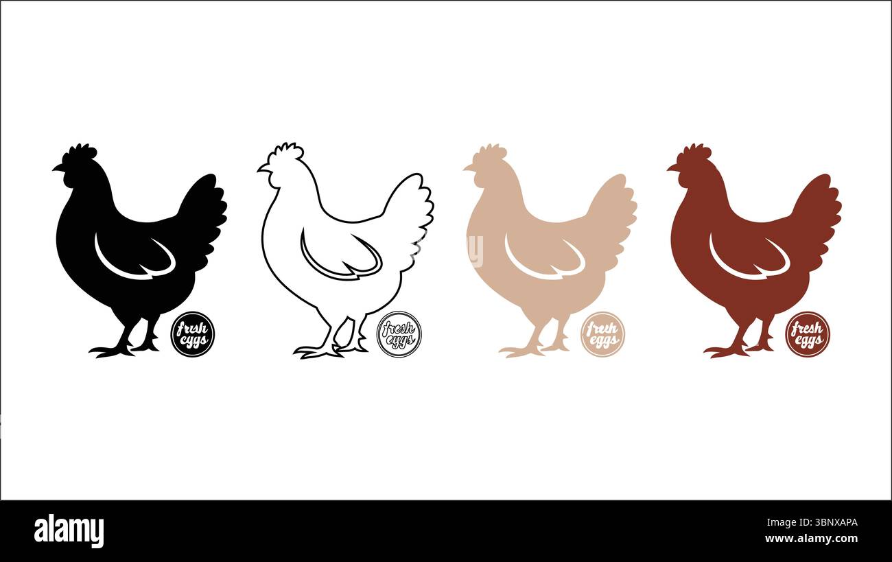 Organic natural farm eggs Stock Vector Images - Alamy