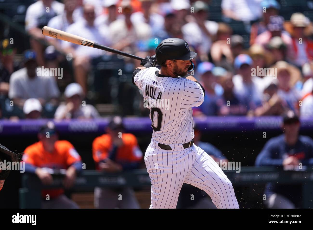 Colorado Rockies catcher Austin Nola (20) in the second inning of a ...
