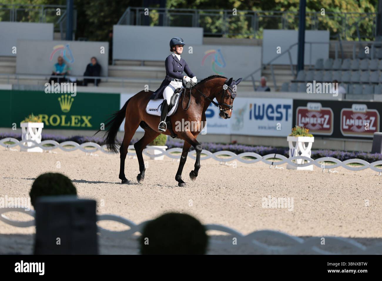 Nina Schultes of Germany with Grand Prix iWest during the dressage of ...