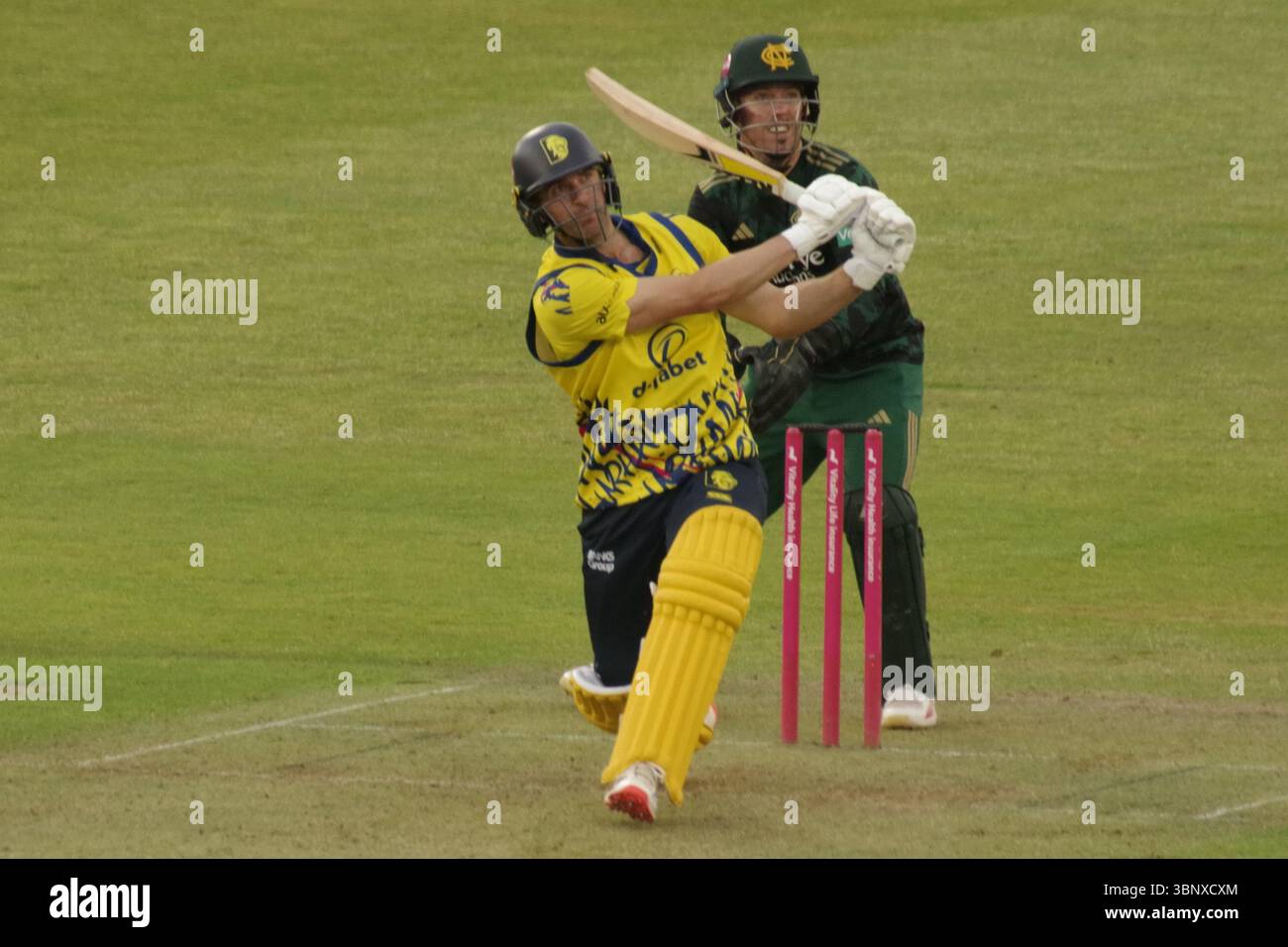 Chester le Street, England, 4 July 2025. Colin Ackermann batting for ...