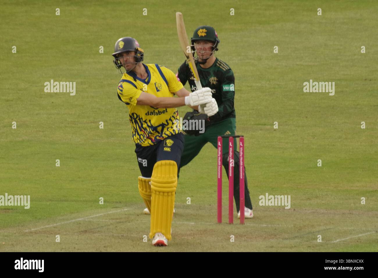 Chester le Street, England, 4 July 2025. Colin Ackermann batting for ...