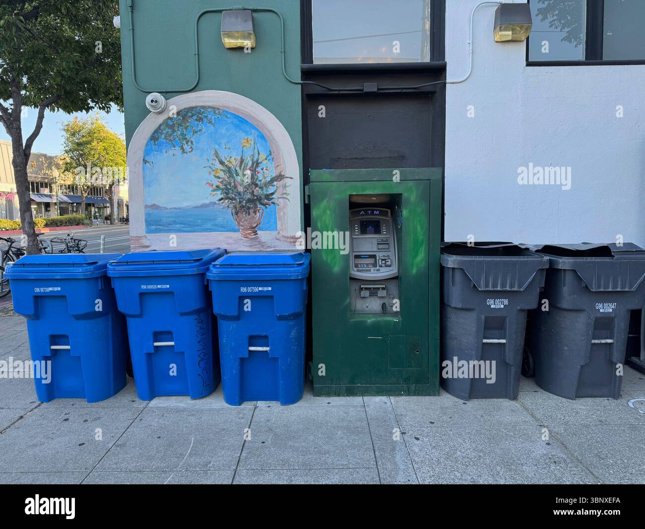 July 4, 2025, Alameda, California, USA: An ATM cash dispensing banking ...