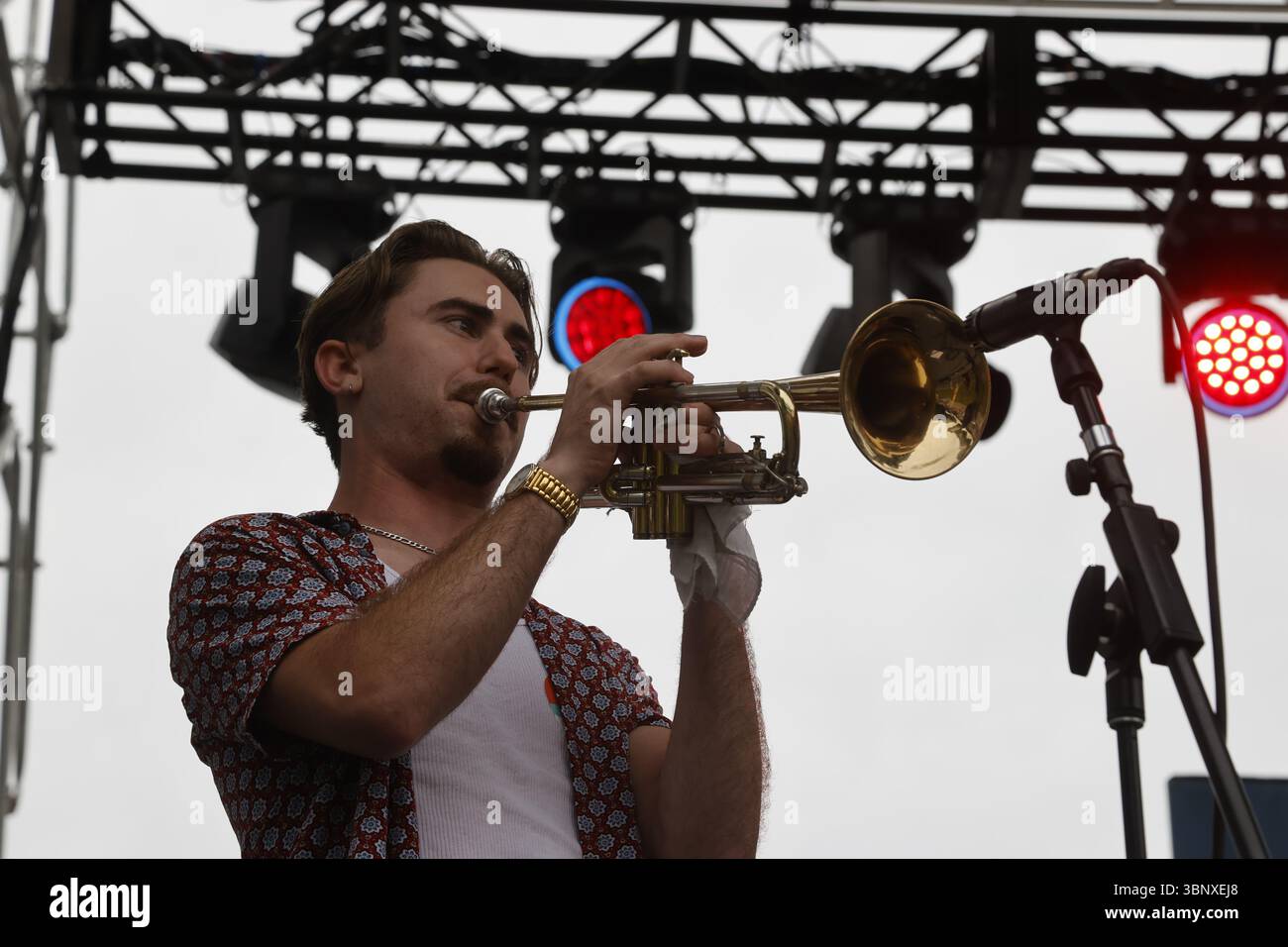 PORTLAND, OR – JULY 4, 2025: Kota Dosa performs as the opening act at ...