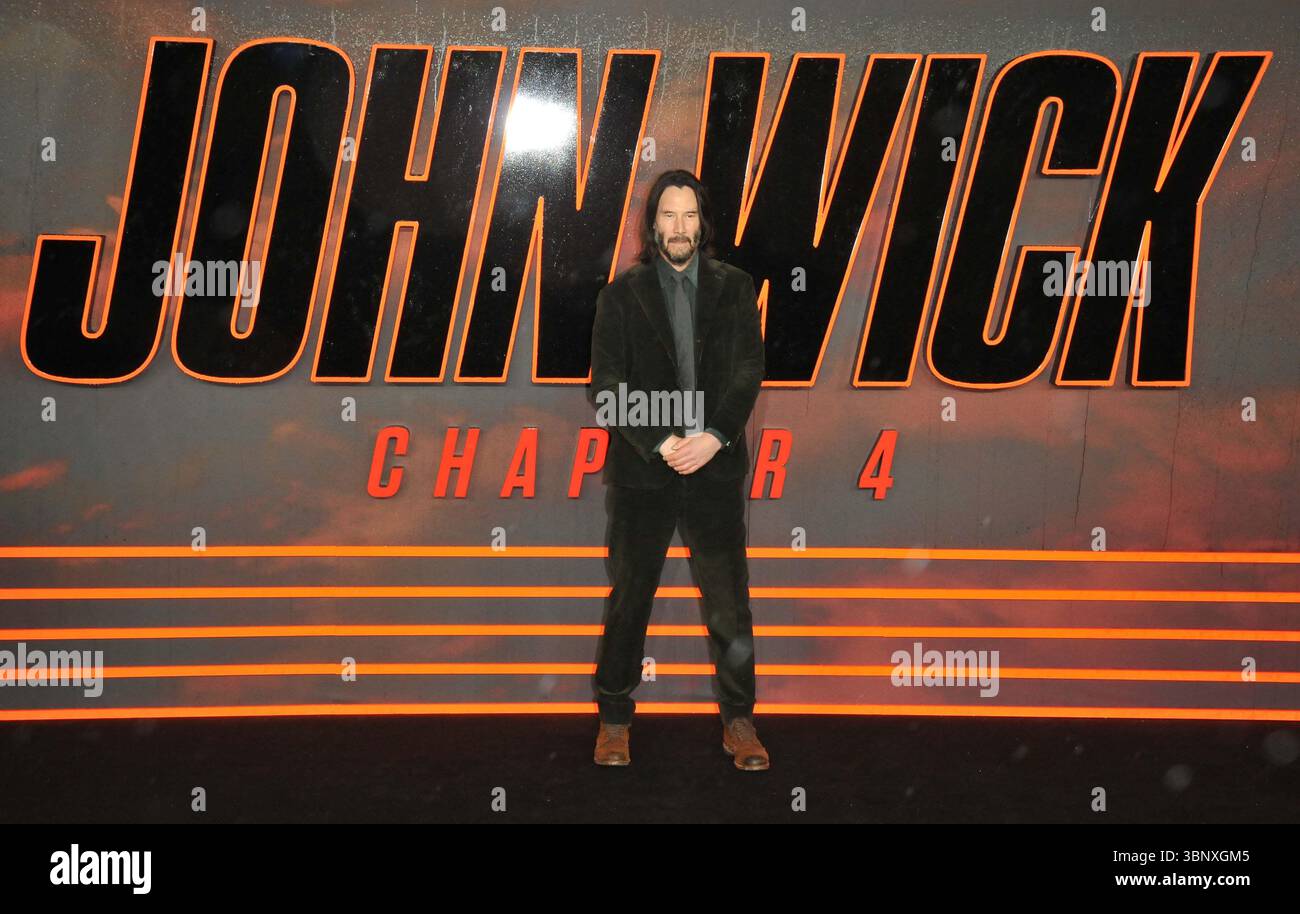Keanu Reeves at the "John Wick: Chapter 4" UK film premiere, Cineworld ...