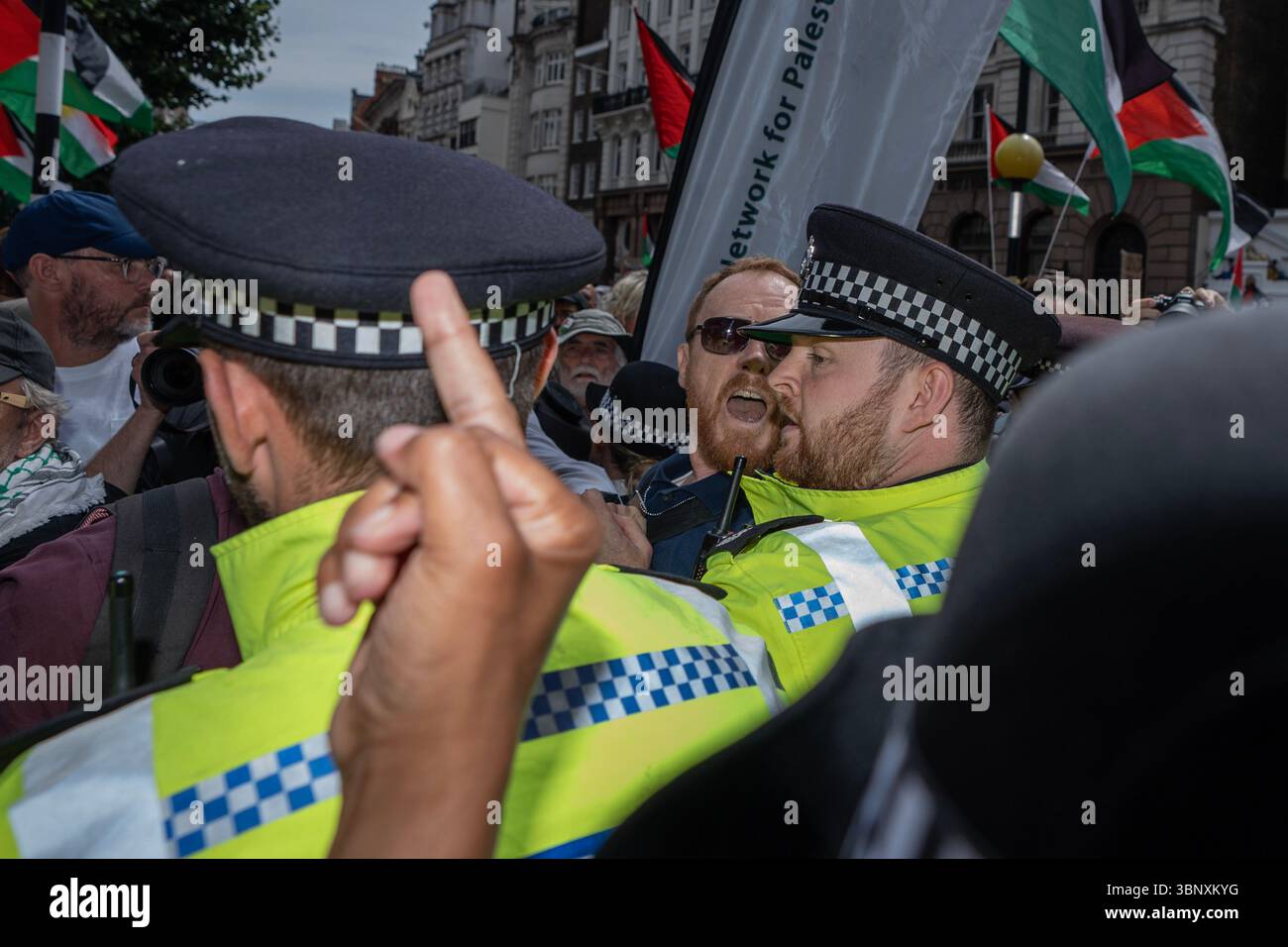 London, UK. 04th July, 2025. (EDITOR'S NOTE: Image depicts profanity ...