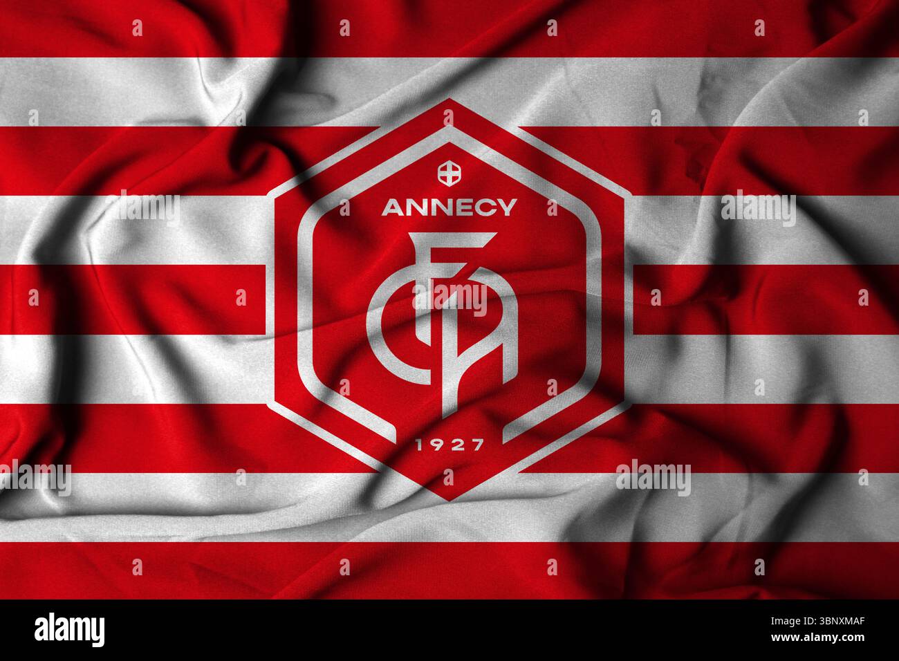 Pringsewu, Lampung; July 05, 2025; Annecy Football Club Flag Logo in ...