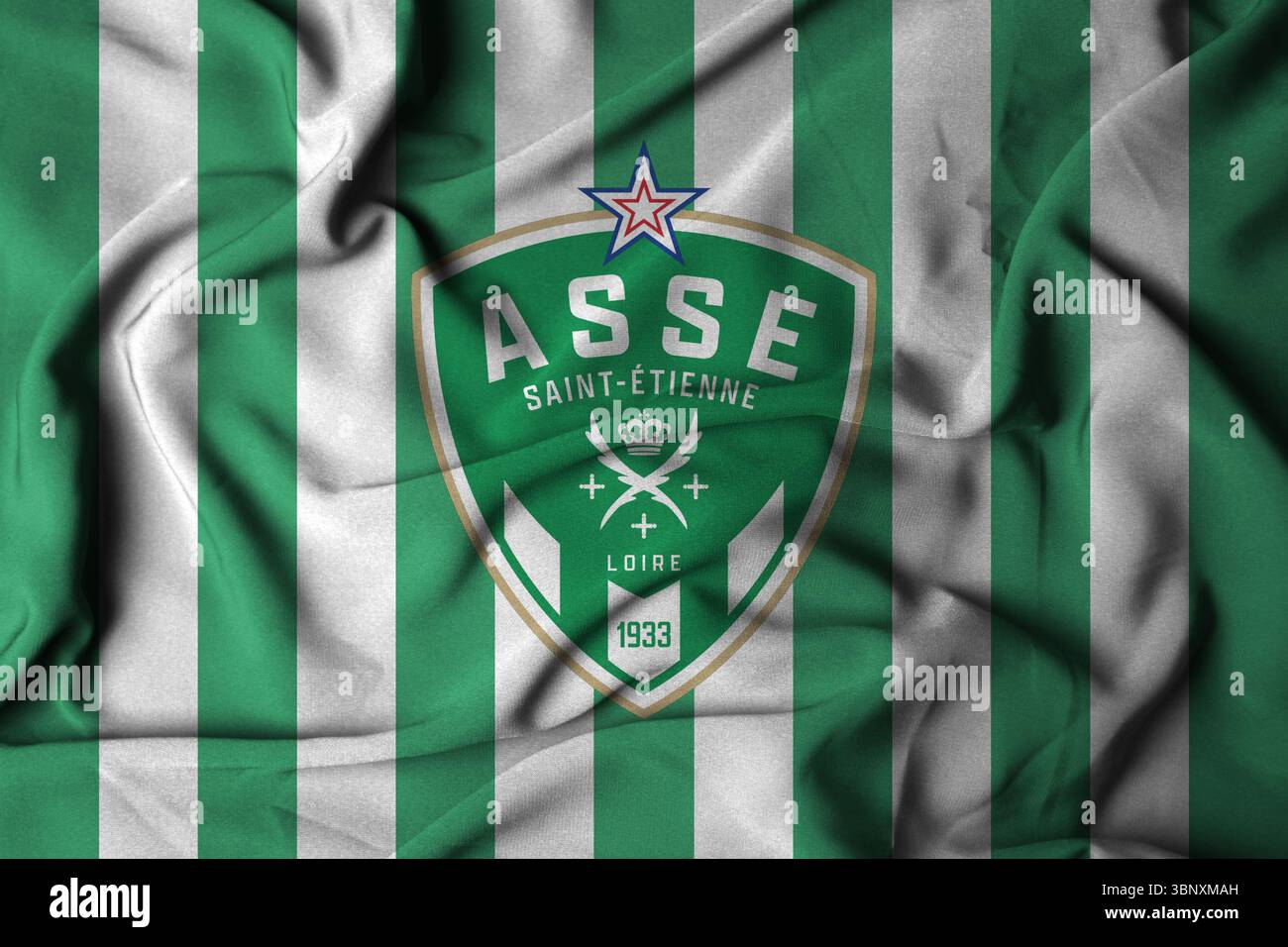 Pringsewu, Lampung; July 05, 2025; Sint TienneFootball Club Flag Logo ...